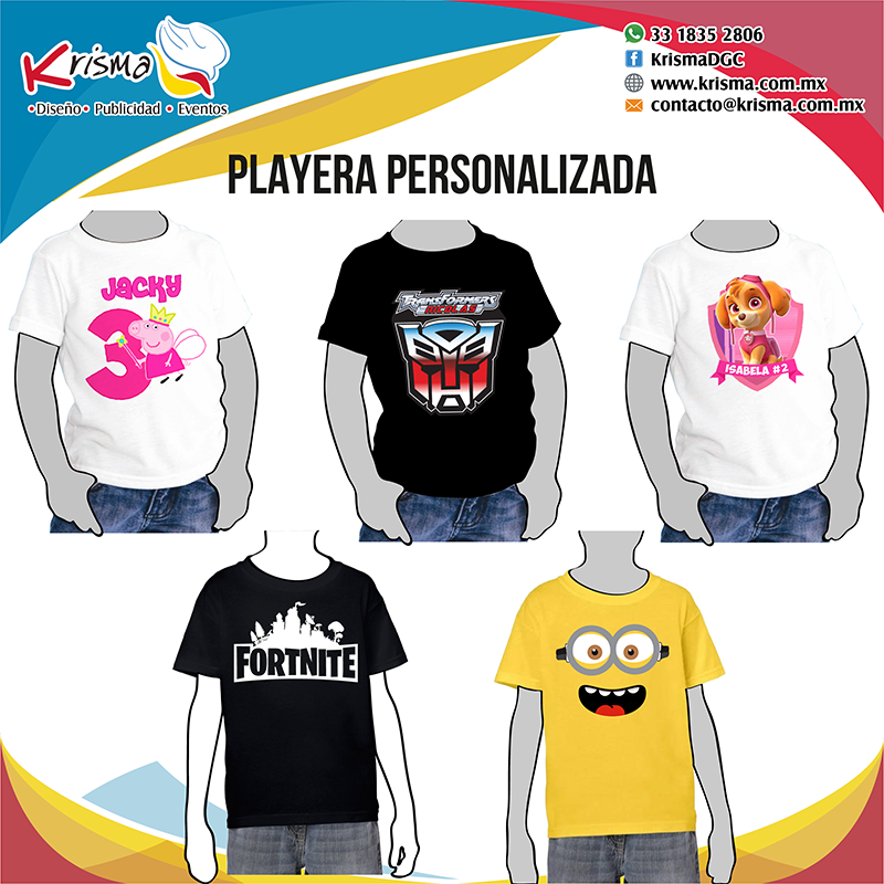 Playeras personajes